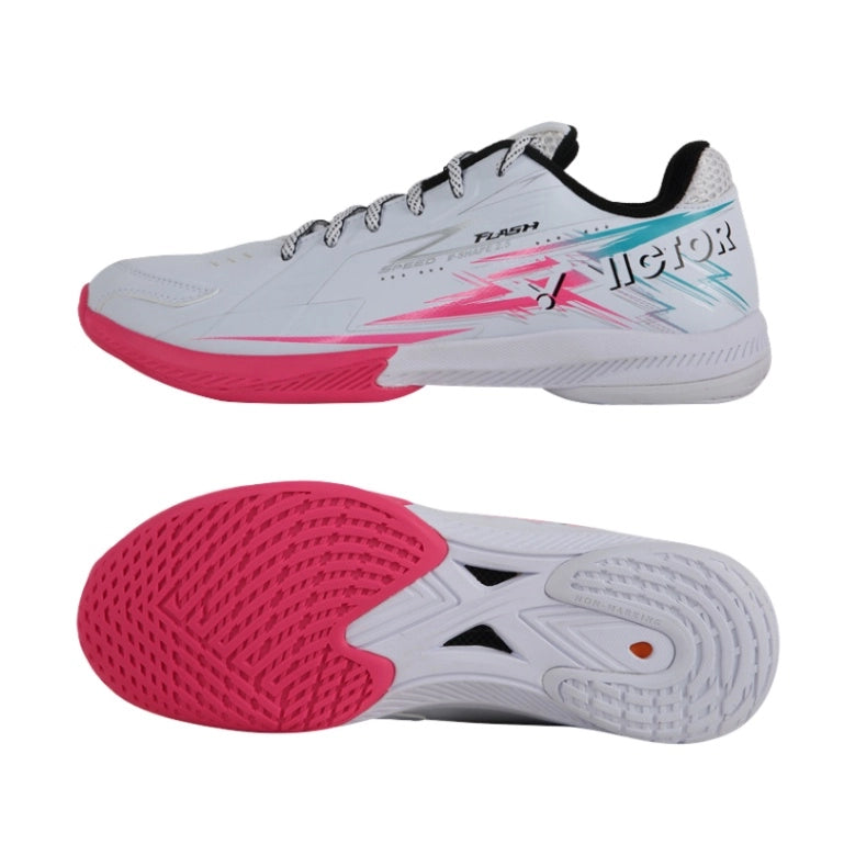 Victor Flash Badminton Shoes [White/Virtual Pink] – Royal Pro Shop